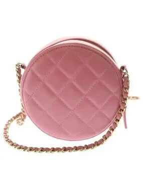 CHANEL | Bags | Chanel Chain Shoulder Bag Quilted Cc Logo Round ...